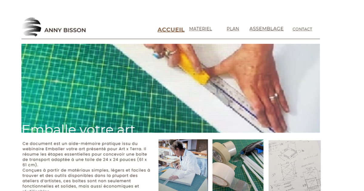 Accueil de Anny Bisson accueil matériel plan assemblage contact Vous ...
